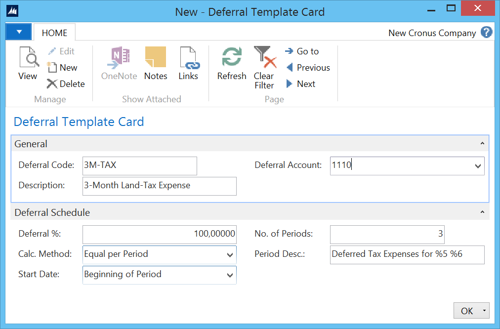 How Deferrals Works in NAV 2016? | Totovic Dynamics 365 Blog