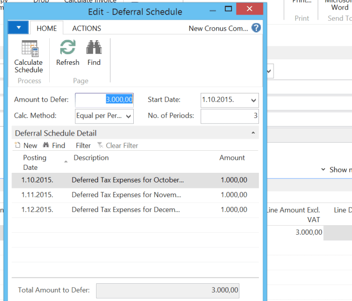 How Deferrals Works in NAV 2016? | Totovic Dynamics 365 Blog